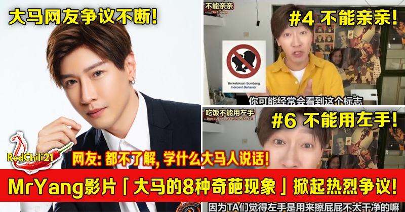 MrYang影片「大马的8种奇葩现象」掀起热烈争议！大马网友：都不了解，学什么大马人说话！ – RedChili21