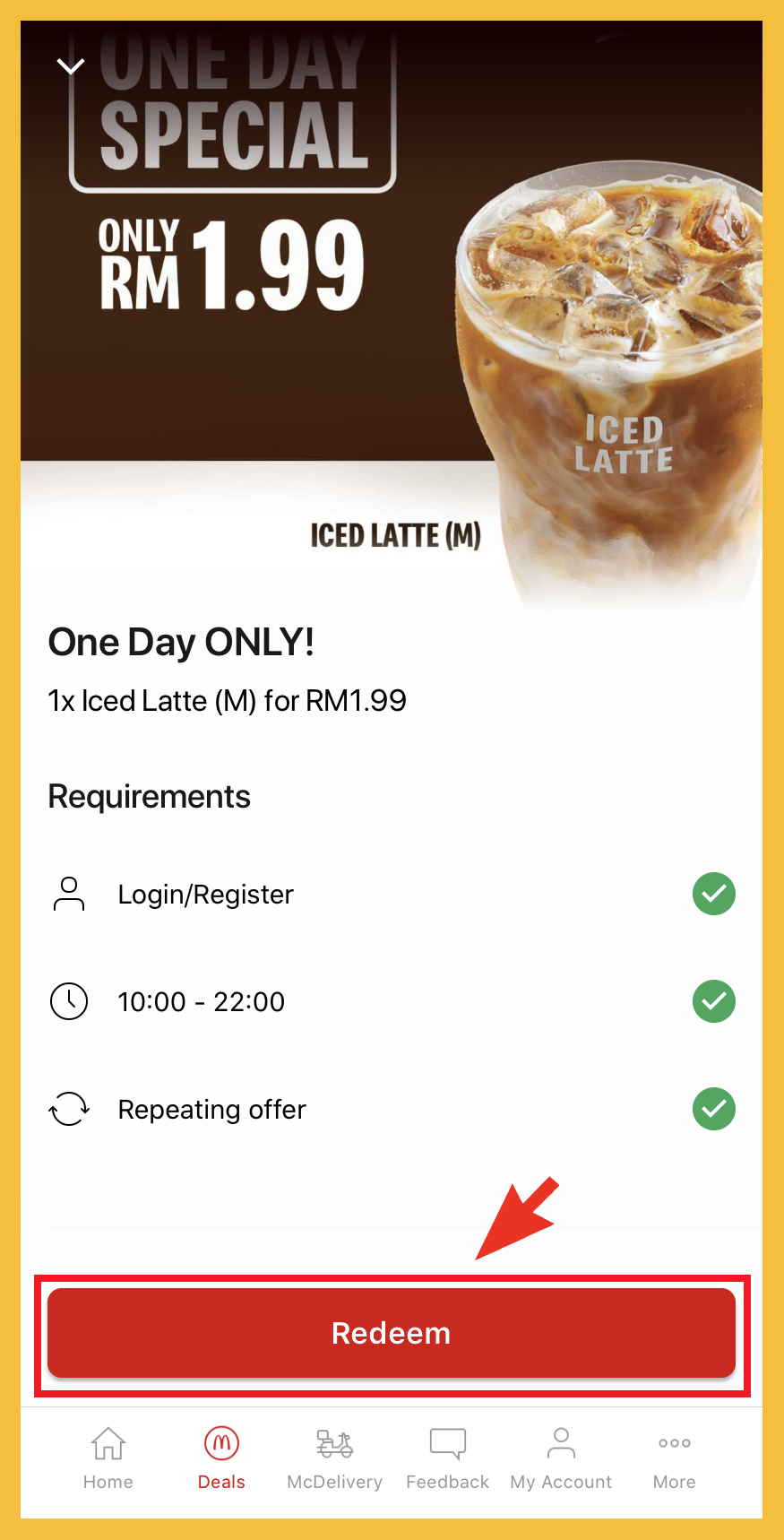 McDonald’s推出一日大优惠！【4种咖啡】只需RM1.99！无需最低消费！ – RedChili21