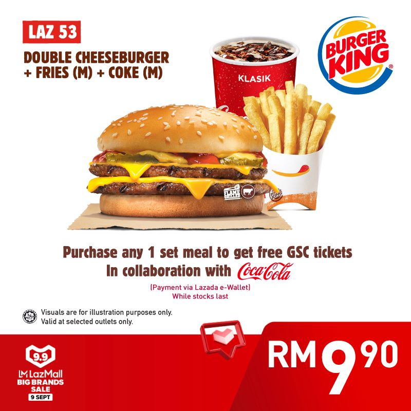 Burger King 9.9大促销！2粒汉堡+芝士薯条只需RM9.90！相等于一粒汉堡才RM4.95！ – RedChili21
