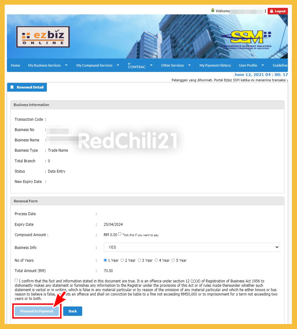教你在网上更新SSM执照！在家也能更新，方便简单！附上完整步骤！ – RedChili21