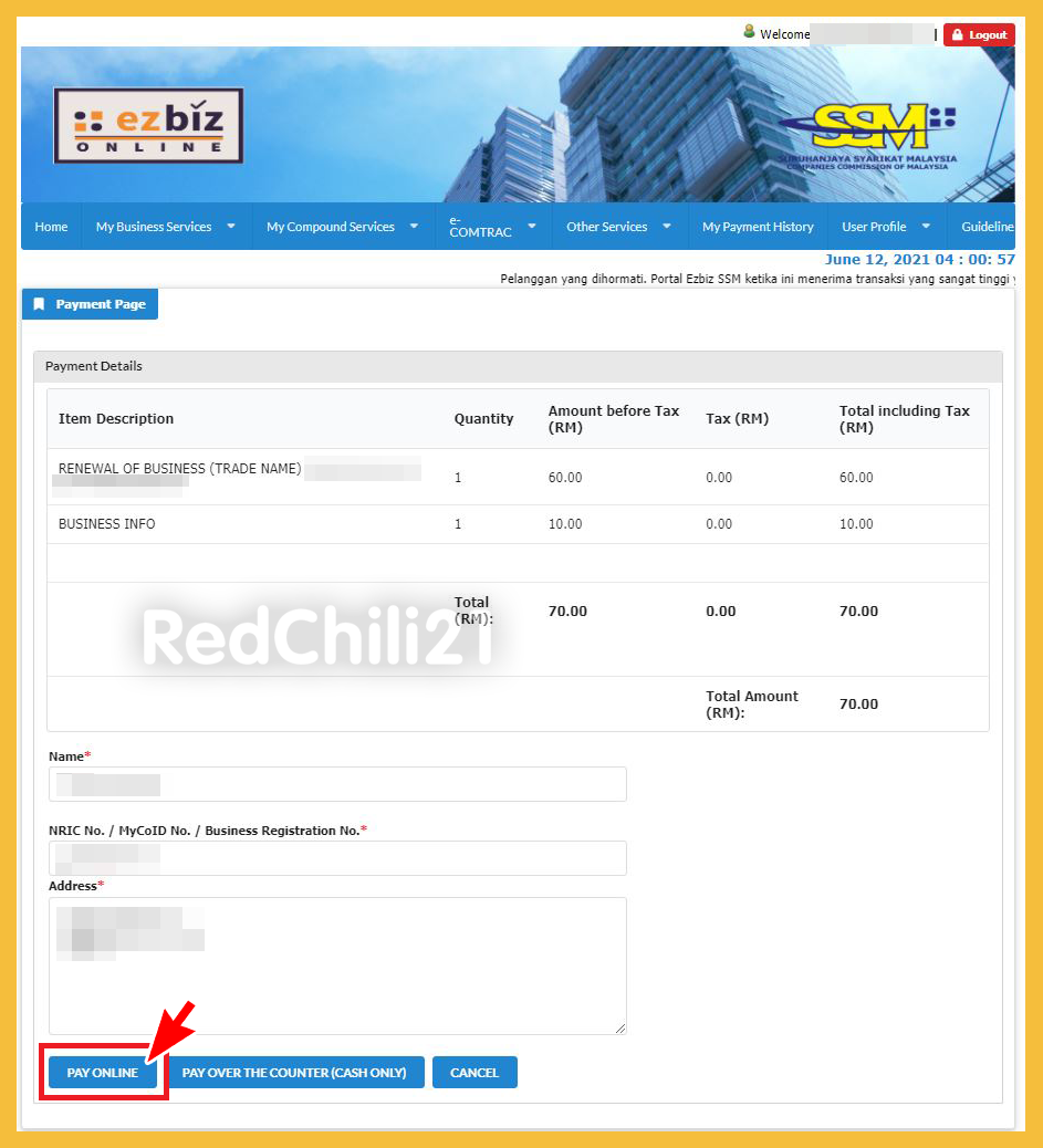 教你在网上更新SSM执照！在家也能更新，方便简单！附上完整步骤！ – RedChili21