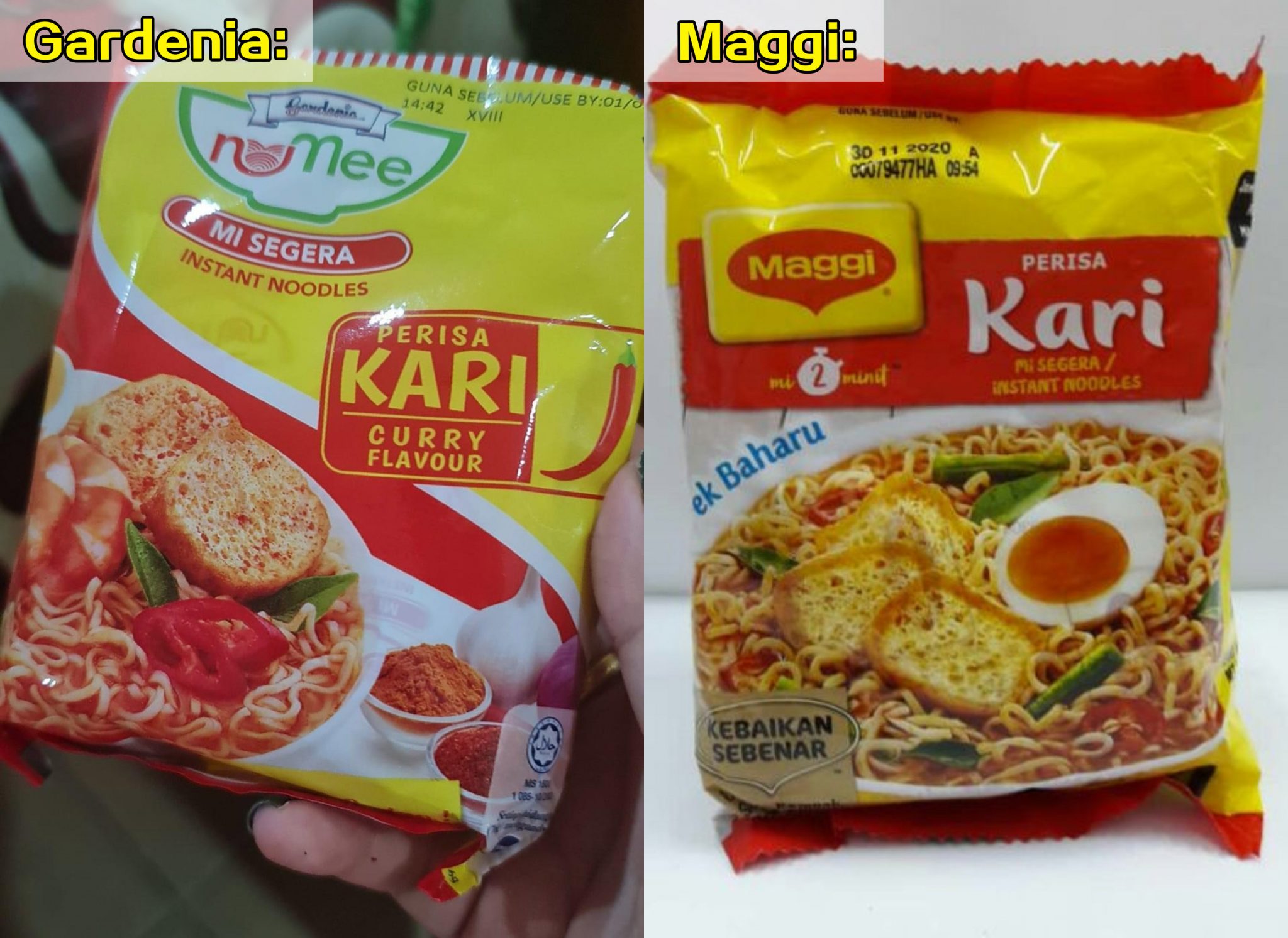 网友评价Gardenia快熟面「比Maggi Kari香」！评论吐槽包装设计太像！“这个牌子才是天花板！” – RedChili21