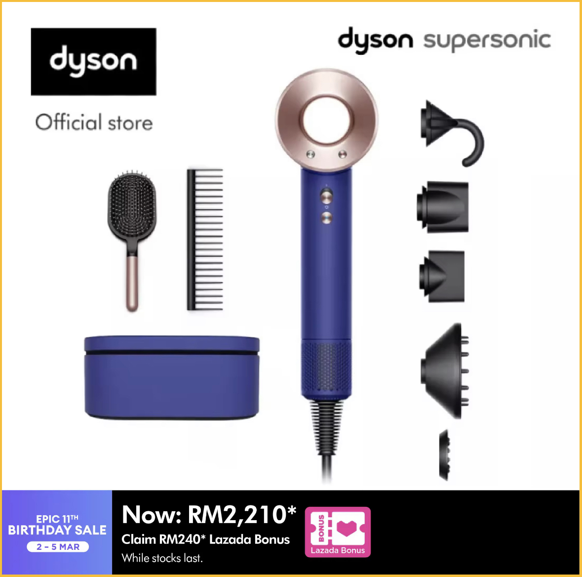 连3天大优惠！Dyson【3.3 生日促销】送赠品+折扣高达RM1200！最后再扣Lazada Bonus！ – RedChili21